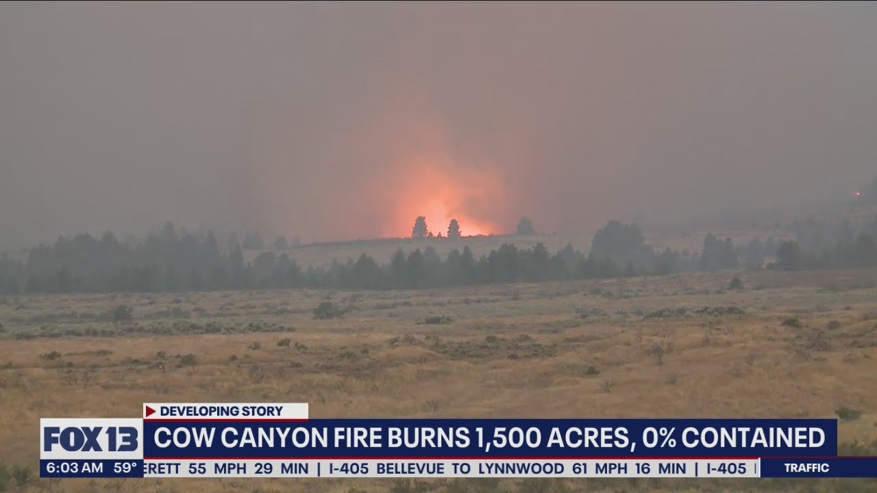 Multiple wildfires burning in Eastern Washington | FOX 13 Seattle - YouTube