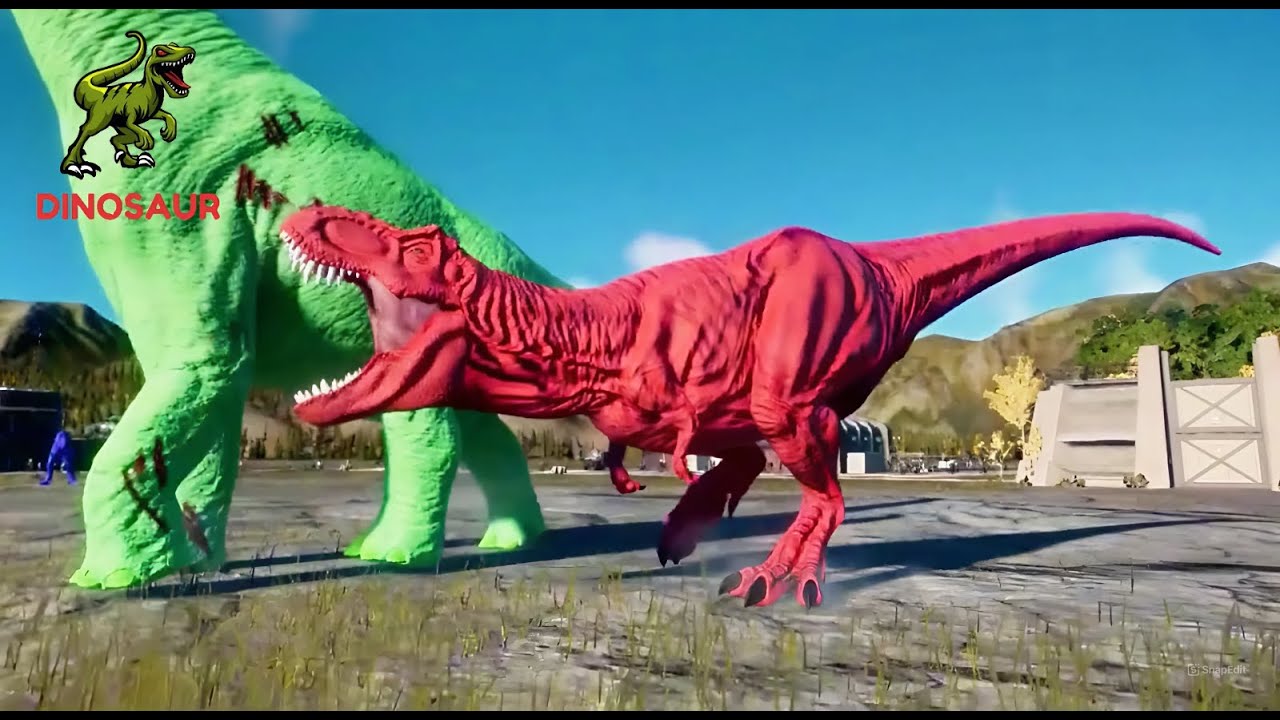 Dinosaurs Arena: T-Rex Takes Down Giant Brachiosaurus, Spinosaurus ...