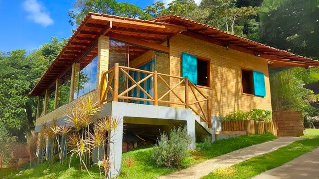 58 Casas de Sítio em Terrenos de Declive e Aclive: Projetos ...