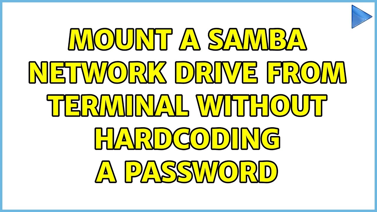 Ubuntu: Mount a samba network drive from terminal without hardcoding a ...