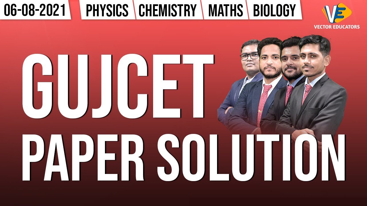 GUJCET PAPER SOLUTION 2021 - YouTube