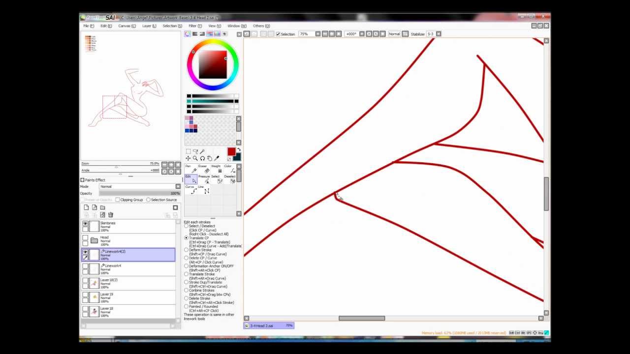 Speedpaint - Tracing a Winx Base in SAI - YouTube