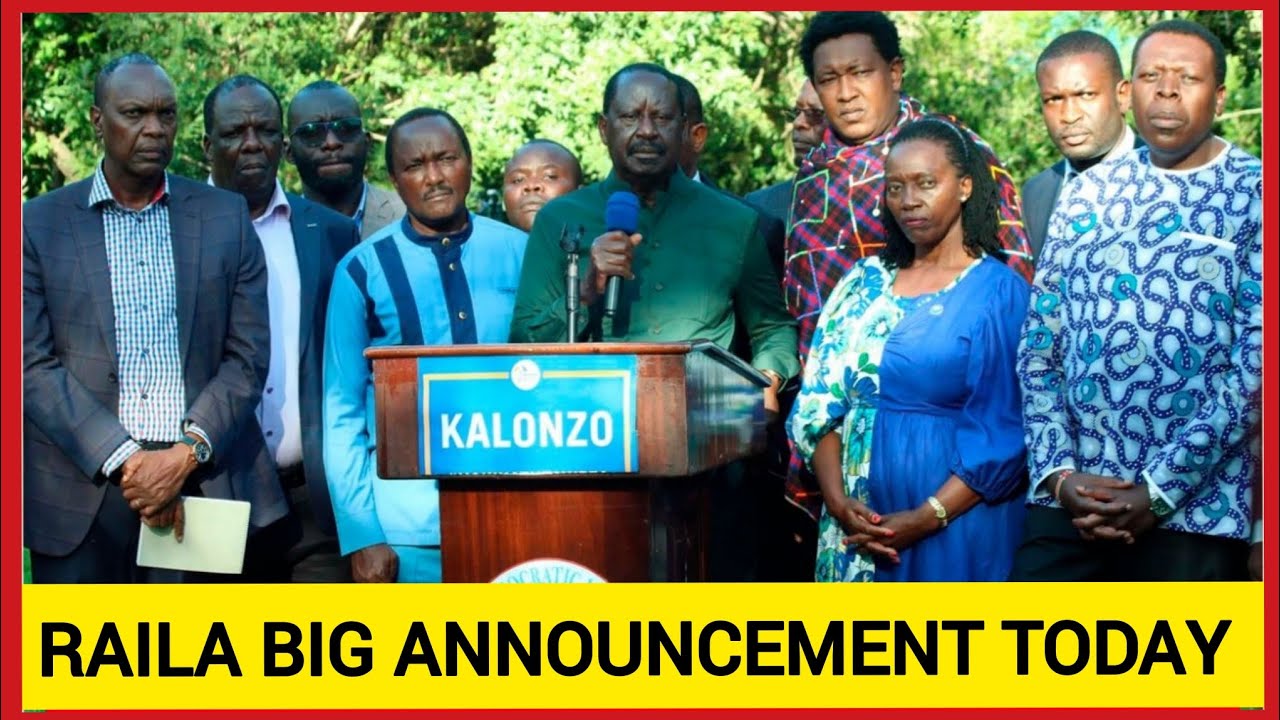 Breaking News Raila Odinga big announcement today, Azimio news today ...