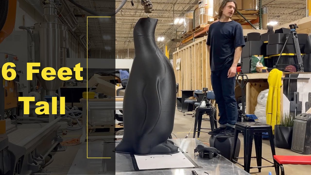 3D Printing a 6ft Tall Penguin - YouTube