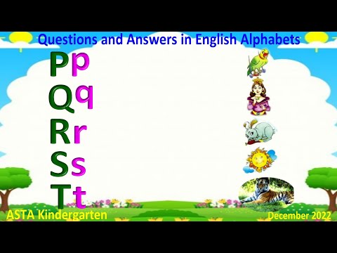 English Questions and Answers in sounds (Pp, Qq, Rr, Ss, Tt) for Nursery