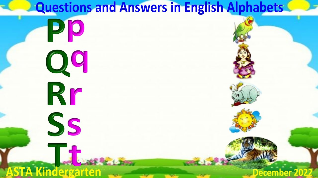 English Questions and Answers in sounds (Pp, Qq, Rr, Ss, Tt) for ...