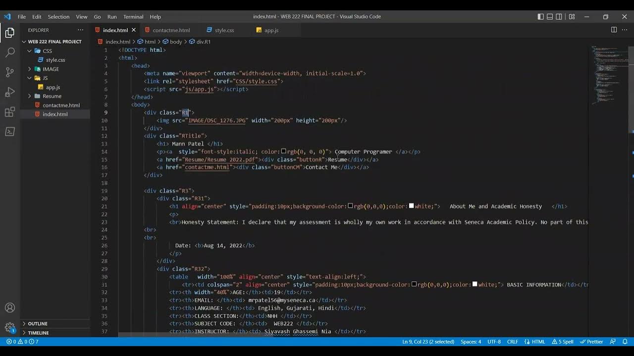 WEB222 Final Reflection part - YouTube