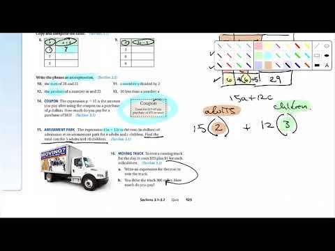 6th Math Big Ideas Chapter 3 Quiz page 125 - YouTube