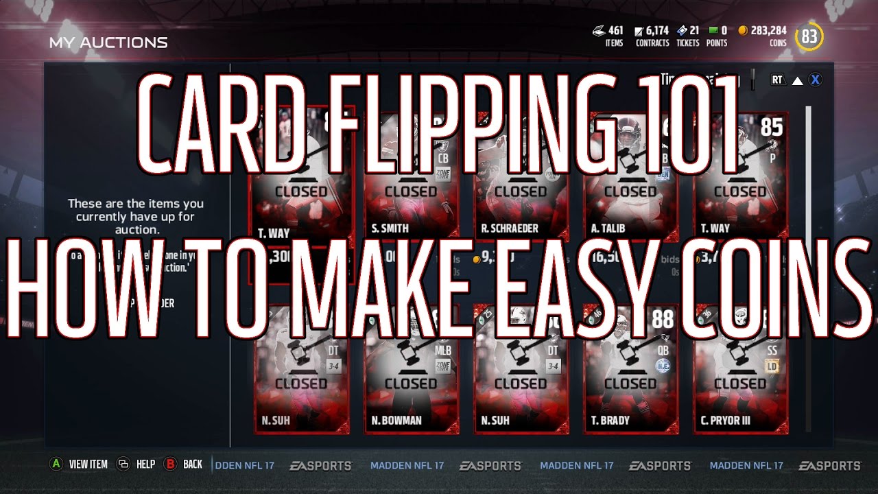 Madden 17 - How to Make Coins in MUT | Card Flipping - YouTube