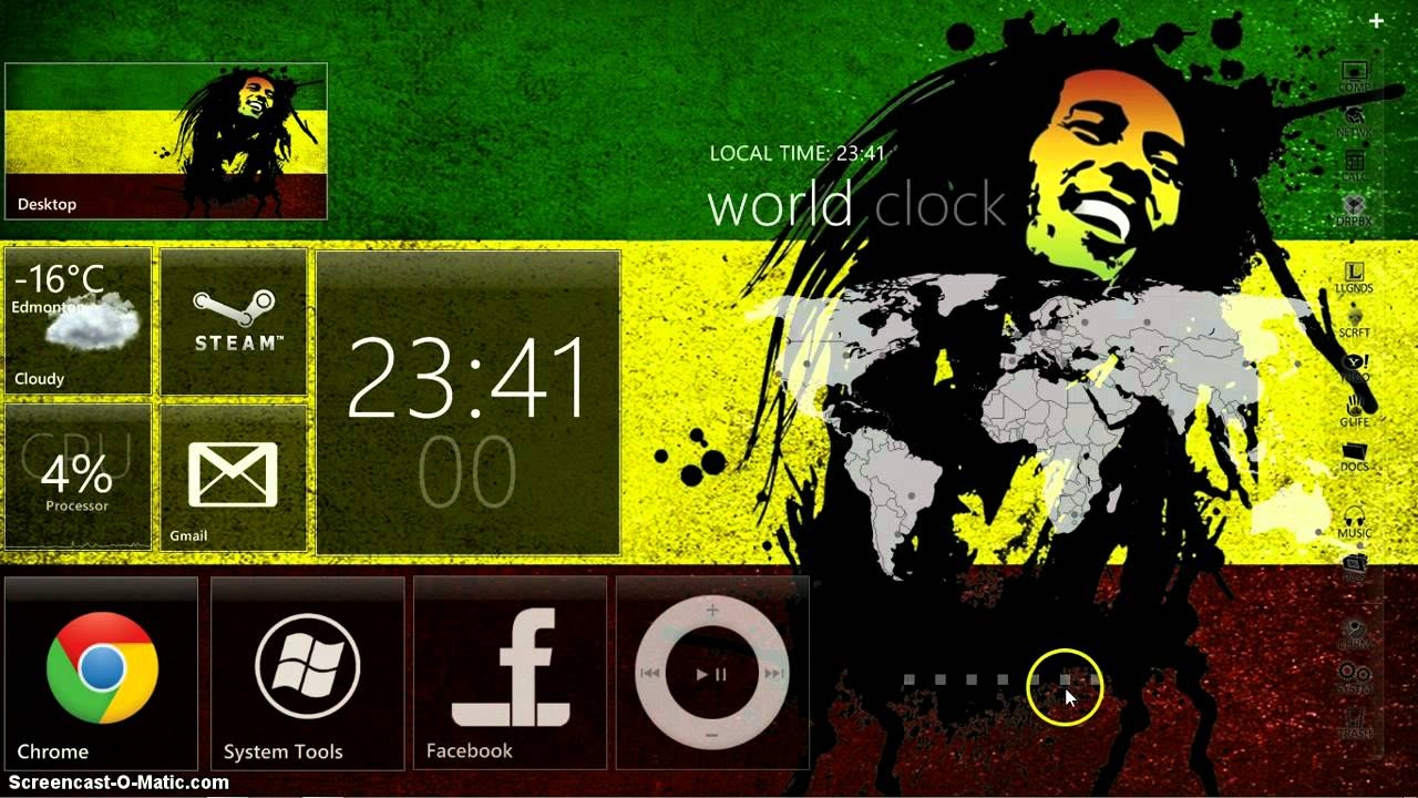 Rasta Theme Window 7 (in Progress) - YouTube