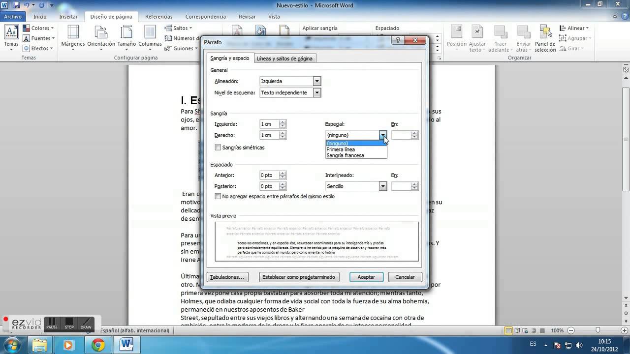 Word-Aplicar sangrías mediante cursores - YouTube