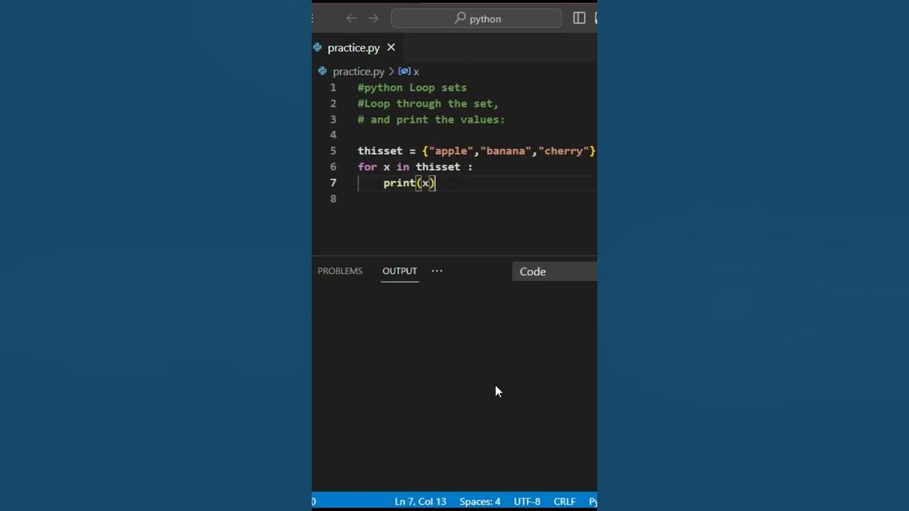 Python Loop Sets Python Pythonforbeginners Pythoncoding Sets Pythonloops Youtube 