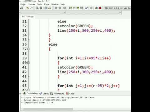 #Shorts Battery Charging Animation With Source Code | Graphics Projects | Cool Programming ...