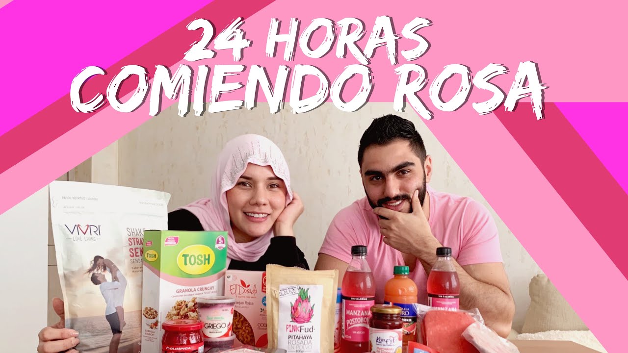 24 HORAS COMIENDO ROSA y SALUDABLE - YouTube