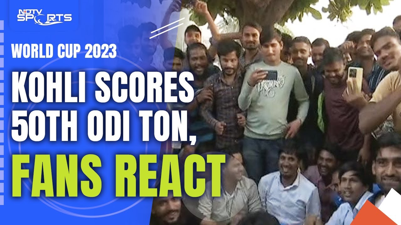 Virat Kohli Fans React As He Scores 50th ODI Ton | World Cup 2023 - YouTube