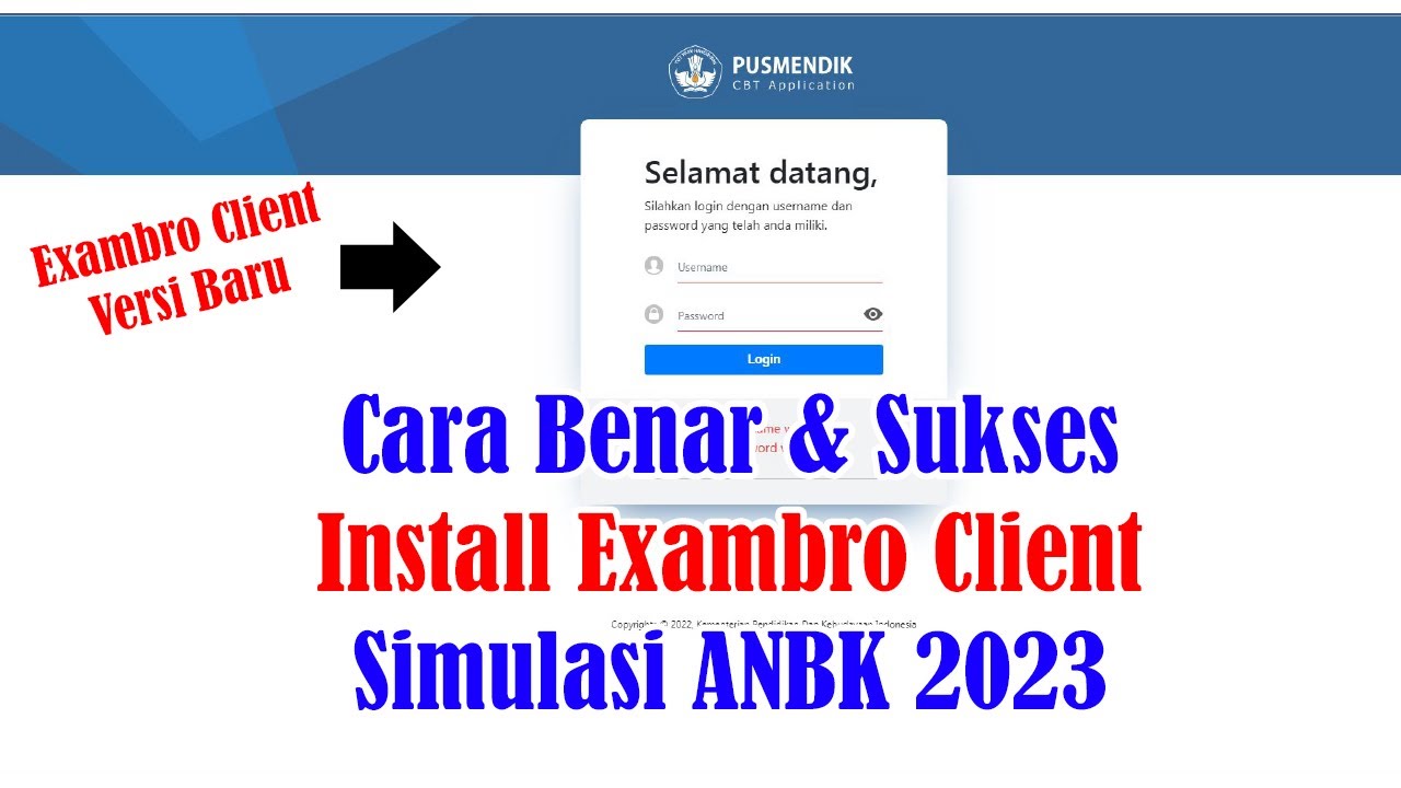 Cara Sukses Install Exambro Client Gladi Bersih ANBK 2023 - YouTube