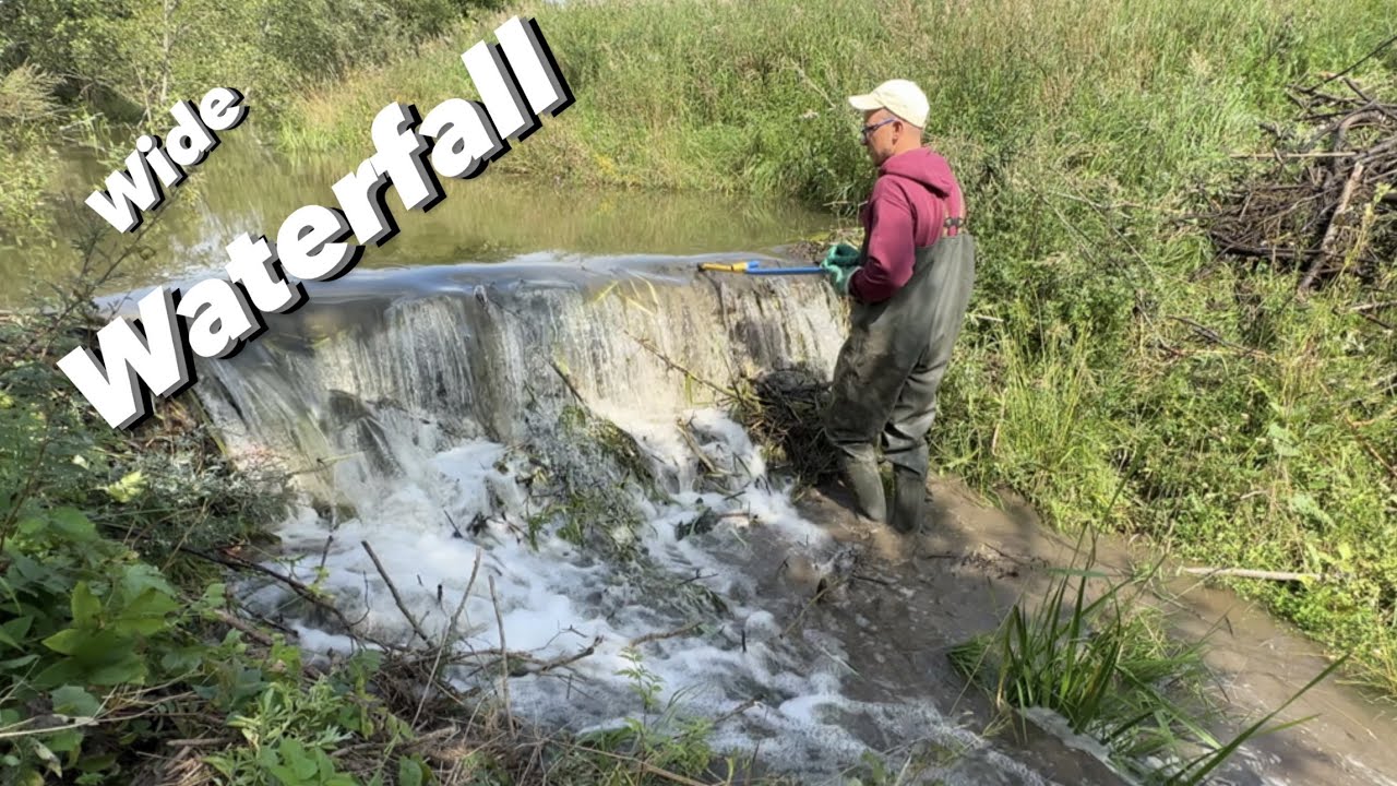 Beaver Dam Removal || Waterfall Stuck In The Grass. - YouTube