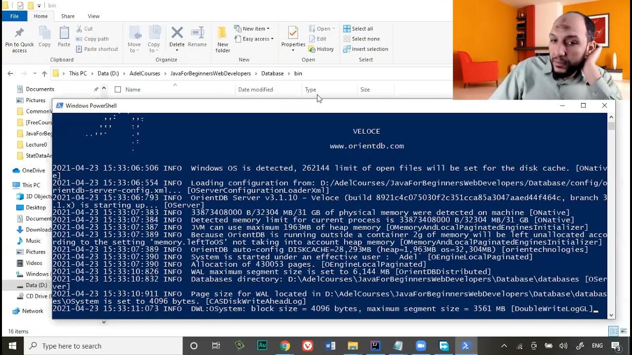 24 Modern Java Web How to run OrientDb for first time run the orient studio and add password for ...