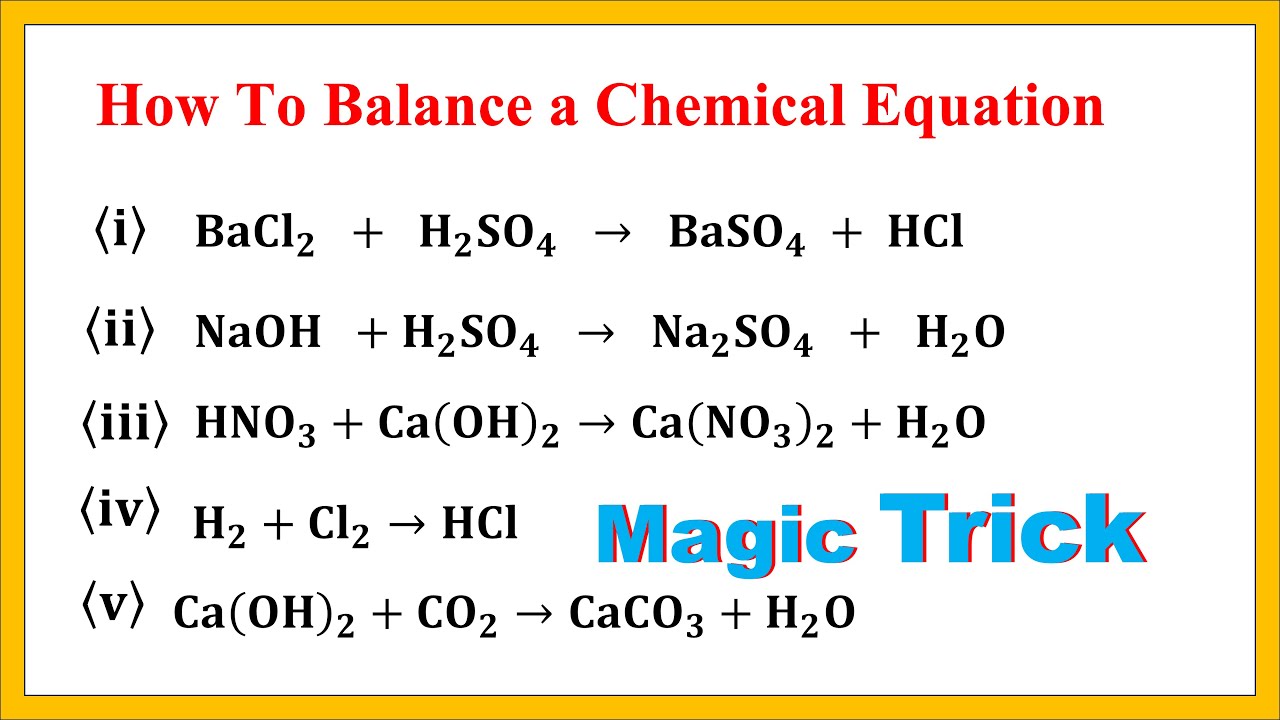 how to balance a chemical equation | chemical equation | rasayanik ...