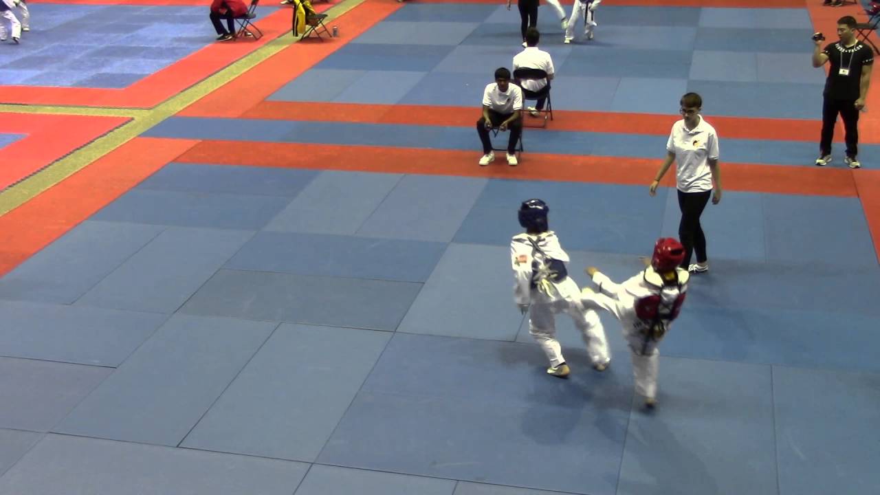 Jaden EVO Vs Marcus Manila UC Berkeley TKD Open 2016 - YouTube