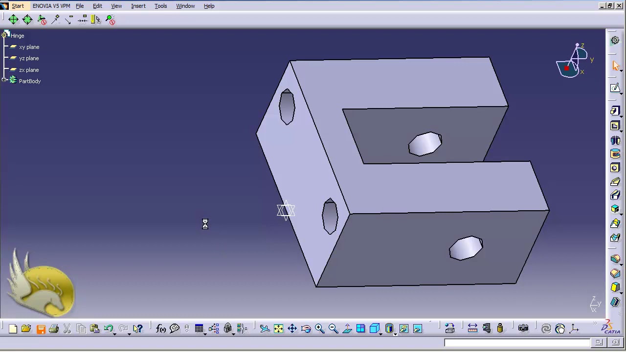 Catia V5 Essentials 08 Assembly 006 063 Creating a Fixture part IV ...