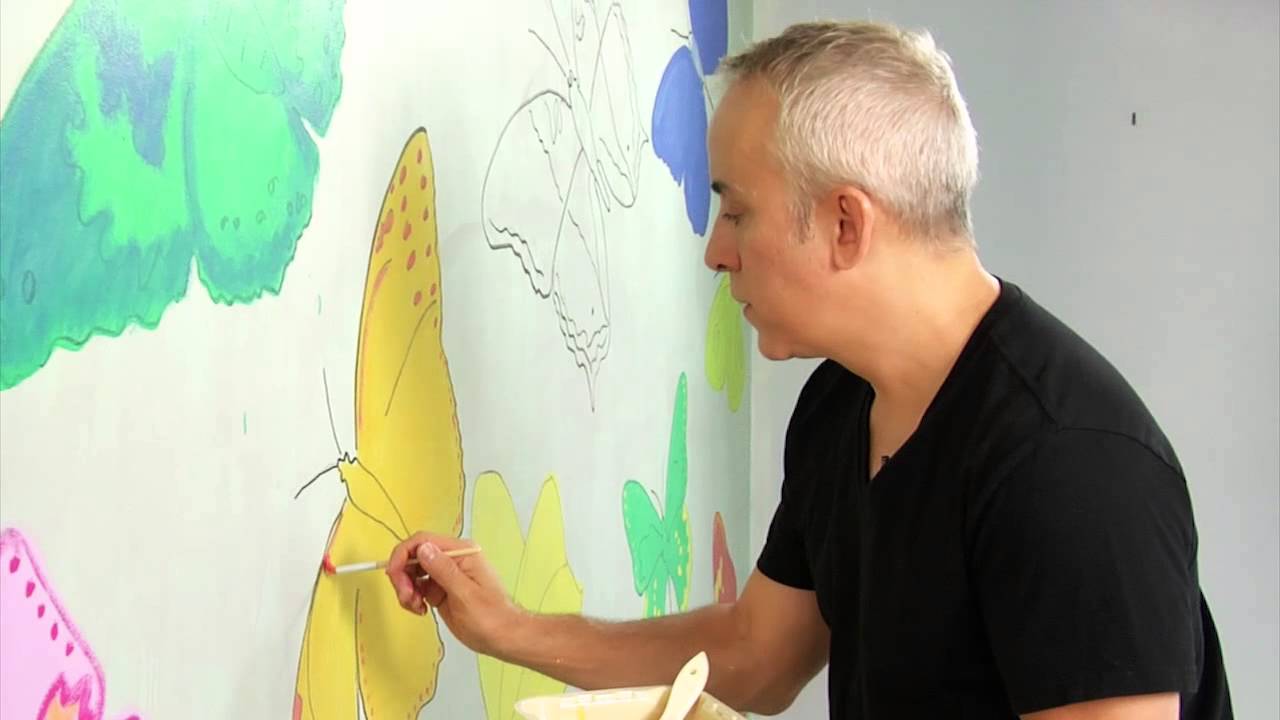 Romi Cortier Design: Butterfly Mural [How to & Art History] - YouTube