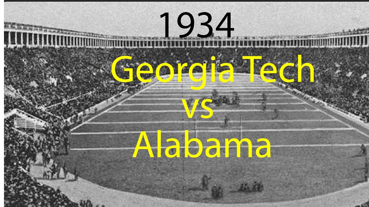 1934 Alabama @ Georgia Tech; College Football Game - YouTube