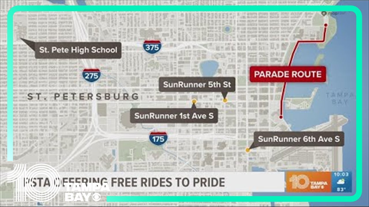 PSTA offering free ride to Pride Parade - YouTube