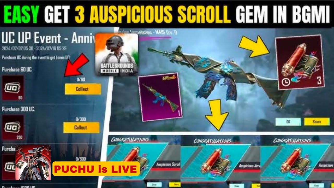 Easley To GET 3 M416 Ultimate Gem In BGMI 🔥// BGMI FREE M416 SKIN ...