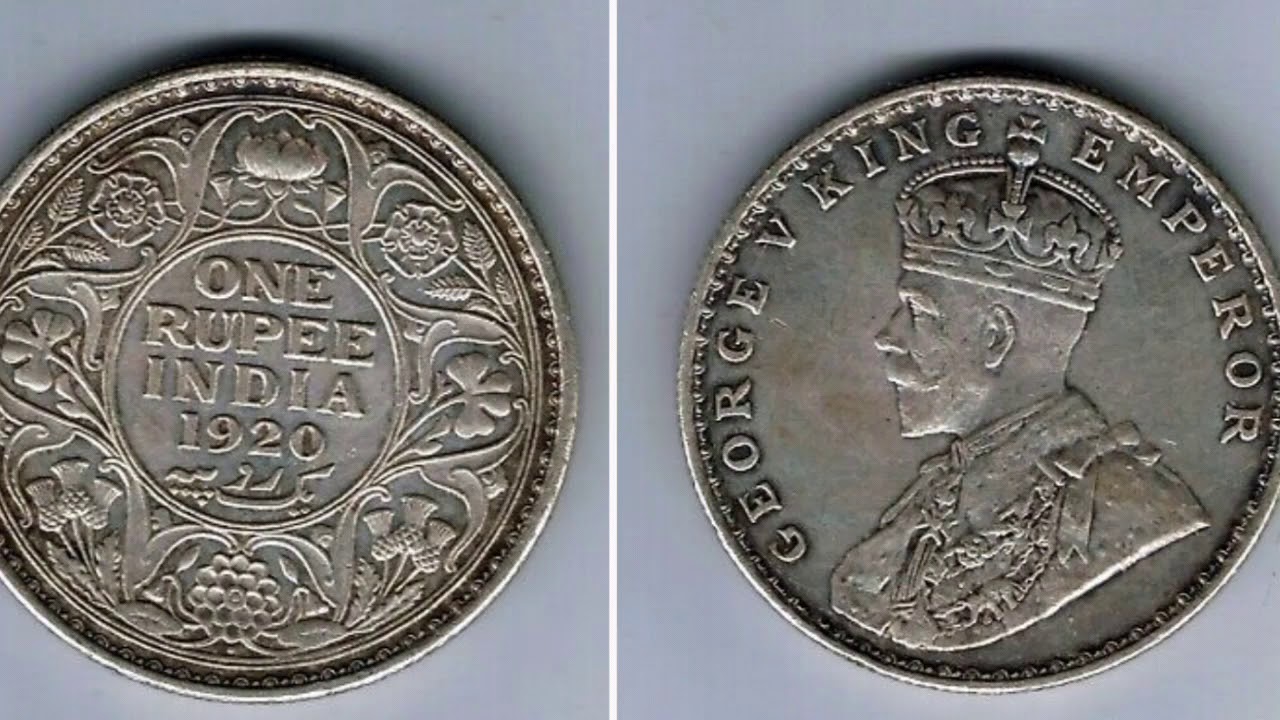 INDIA 1920 One Rupee Coin WORTH? GEORGE V - YouTube