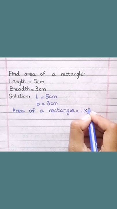 Area Of A Rectangle Shorts Youtube