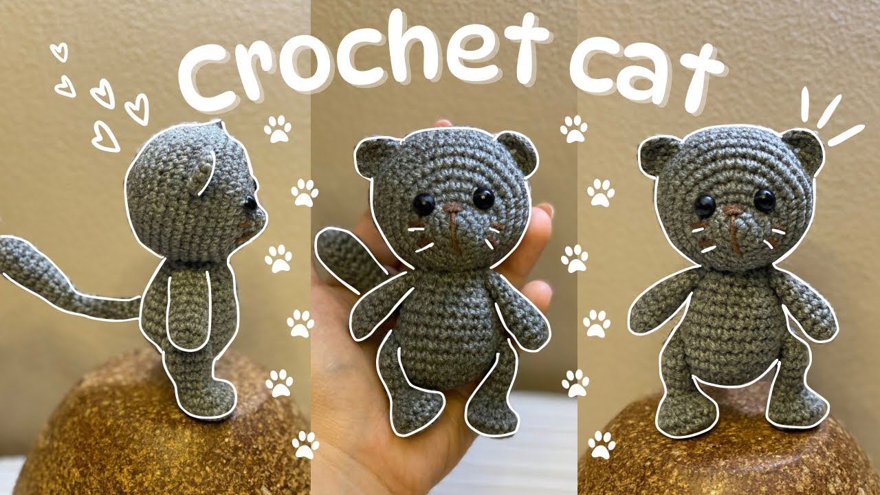 Amigurumi tutorial: Crochet Cute little cat - the best pattern for ...