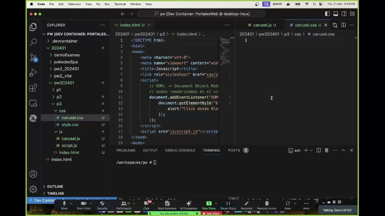 Creando Un Carrusel con HTML, Javascript, CSS y Lazy Loading Parte 1 - YouTube