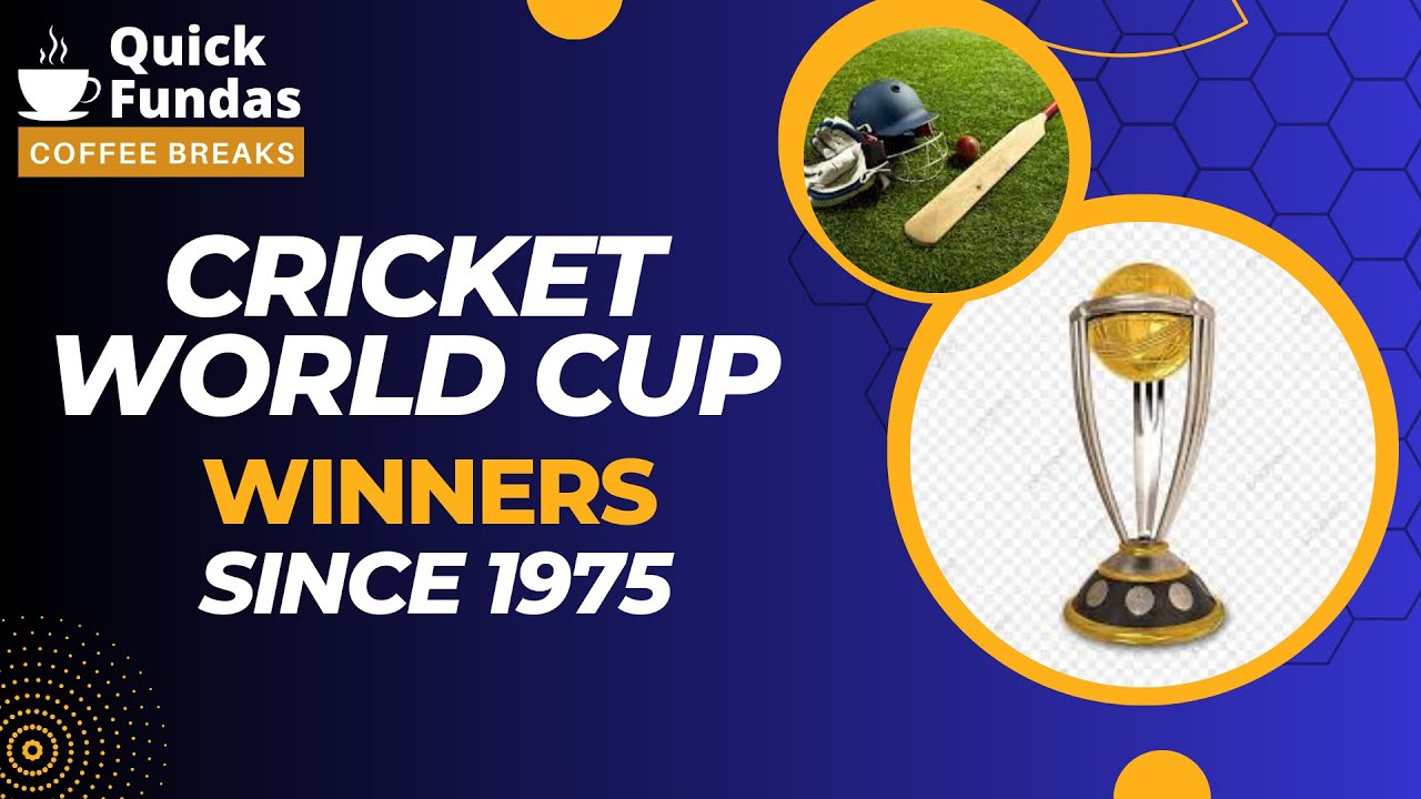 Complete List of Cricket World Cup Winners from 1975 to 2019 - YouTube