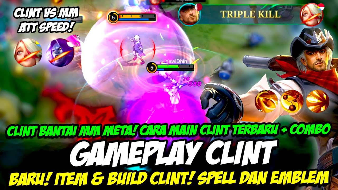 CARA MAIN BARU ITEM & BUILD CLINT TERSAKIT 2023 SKILL COMBO CLINT 1 HIT TUTORIAL & GAMEPLAY ...