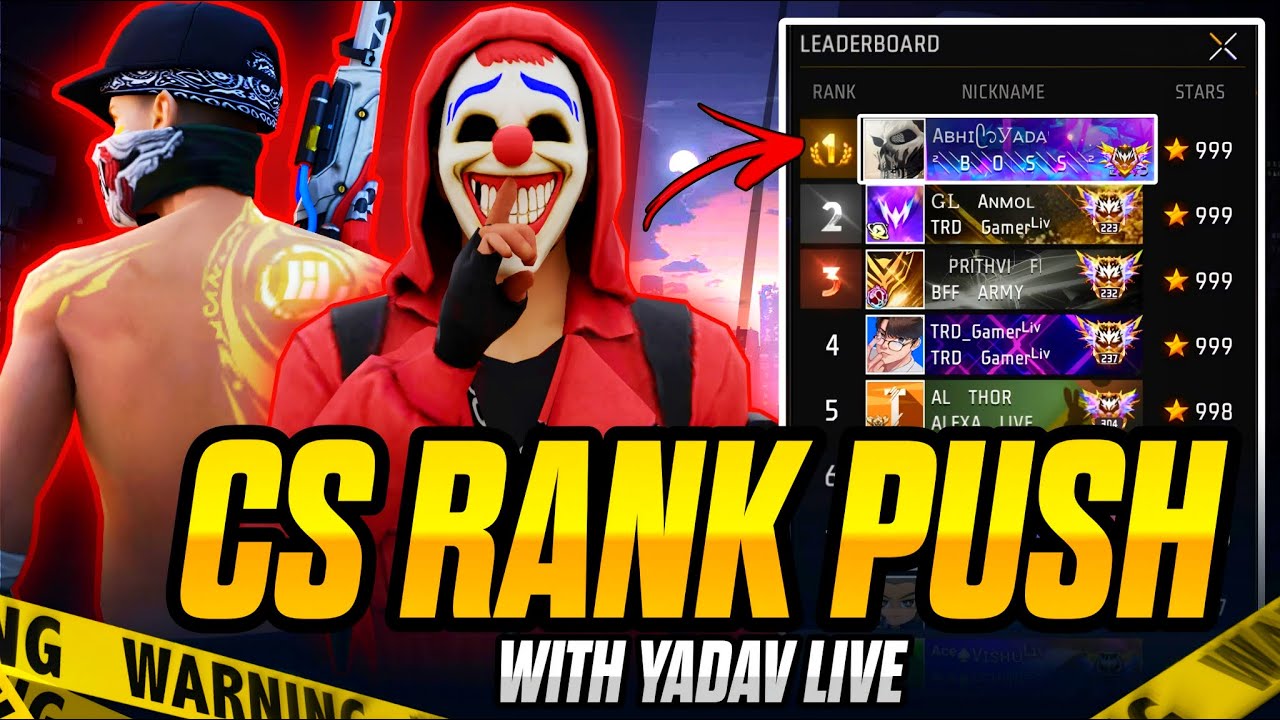 CS RANK PUSH LIVE WITH YADAV FF LIVE GUILD TEST LIVE || - YouTube