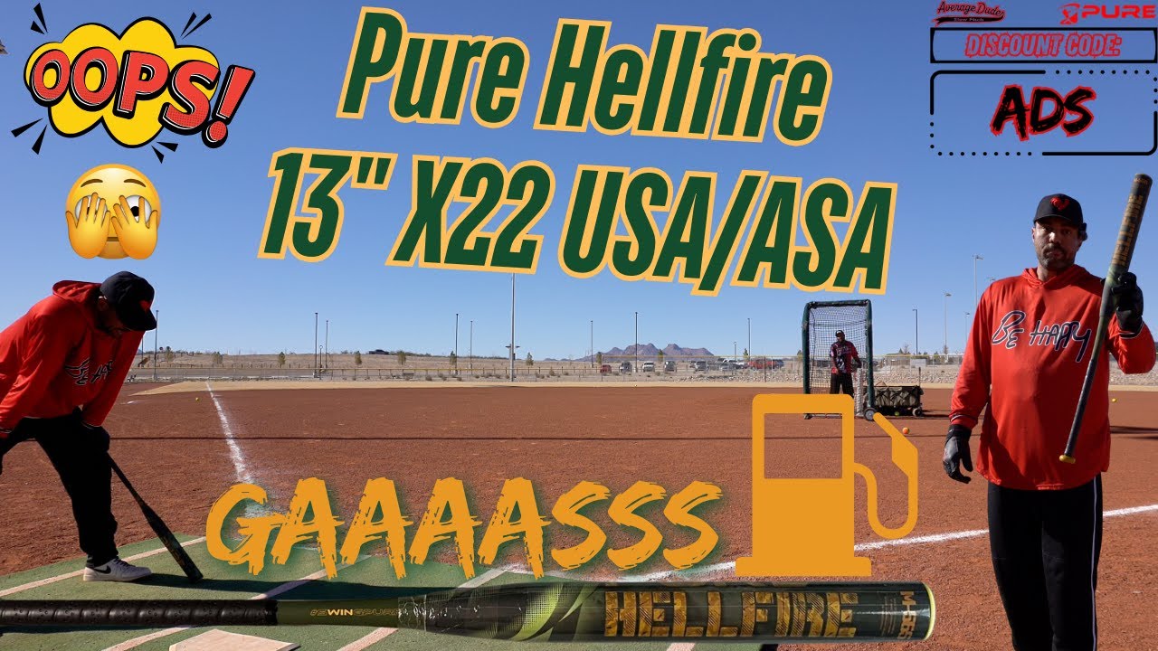 Pure Hellfire 13" X22 | USA/ASA Slowpitch Bat Review - YouTube