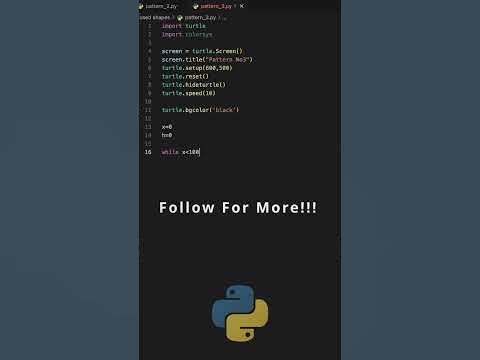 Asmr Progamming || Unique Shape 3 Python || #shorts#programming #asmr #asmrprogramming #lofi # ...