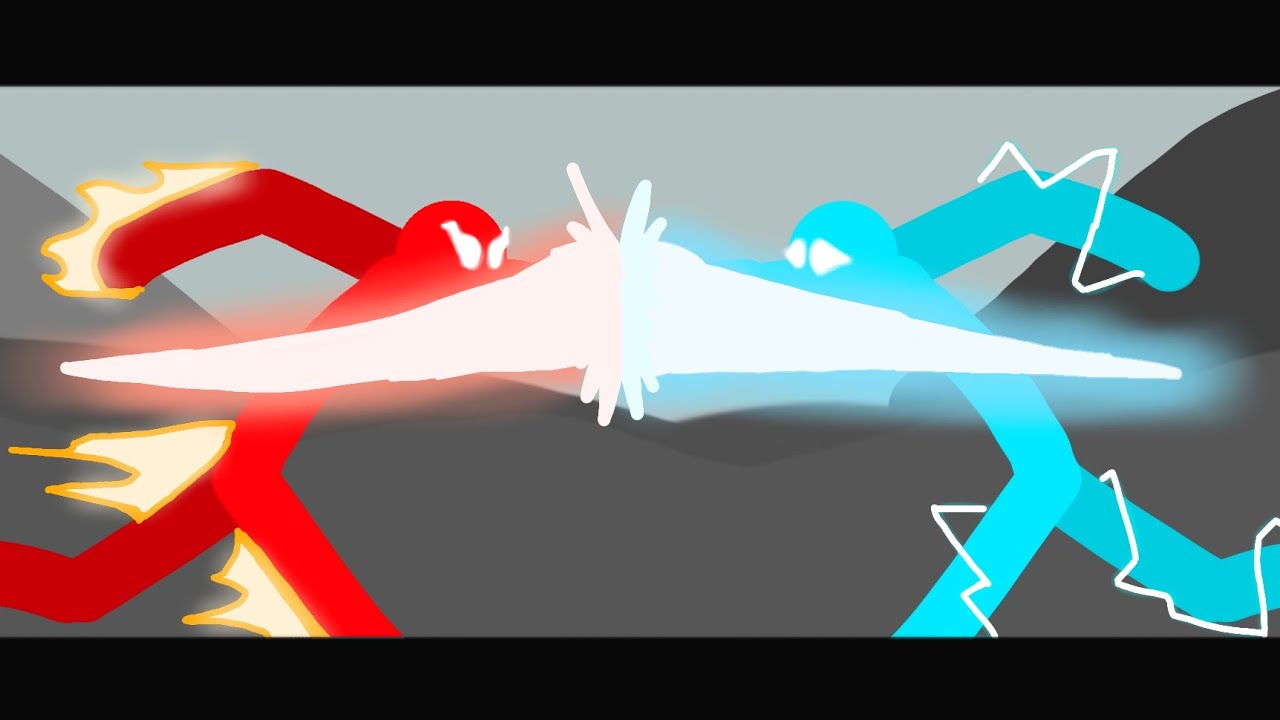 NEON Conflict: pt 1 Stickman battle - YouTube
