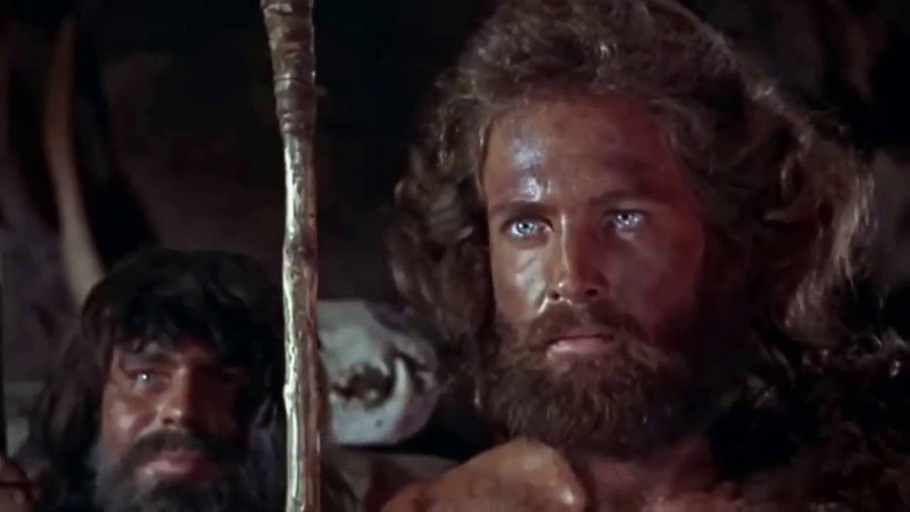 Scene from “One Million Years BC” (1966) Raquel Welch vs Martine ...