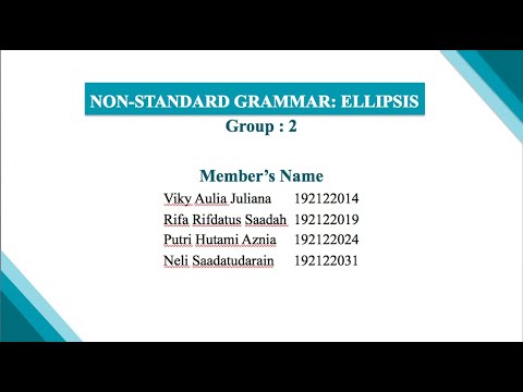 Non-Standard Grammar : Ellipsis - Grammar in Spoken Discourse - YouTube