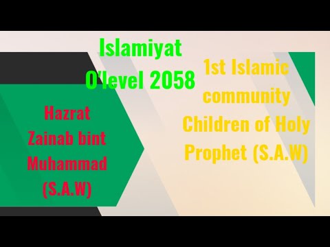 Children of Holy Prophet (S.A.W). Hazrat Zainab bint Muhammad (S.A.W ...