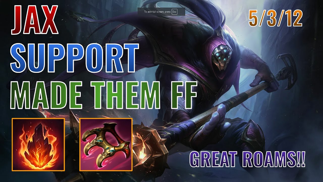 TELEPORT EXHAUST Jax SUPPORT Has Amazing Roams & Skirmish! | Jax ...
