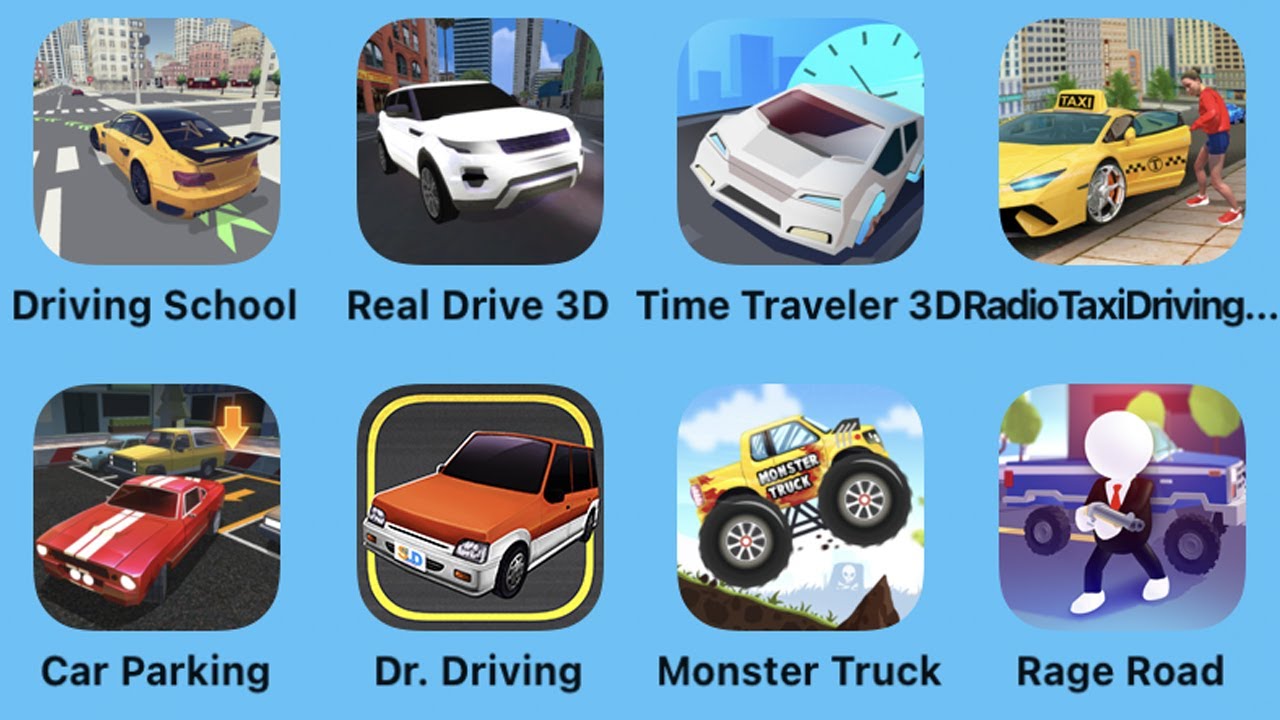 Driving School, Real Driver, Car Parking and More Car Games iPad ...