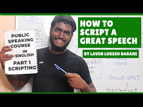 How to script for a great speech | Public speaking course | PGI - YouTube