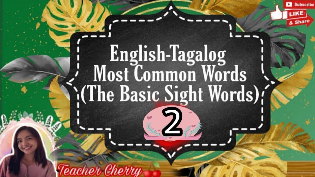 Part2 English-Tagalog Tutorial - YouTube