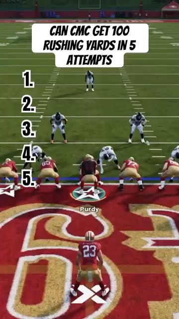 Can Christian McCaffrey Get 100 Rushing Yards in 5 Attempts? - YouTube