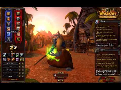 WoW Cataclysm Character Creation Screen Preview - YouTube