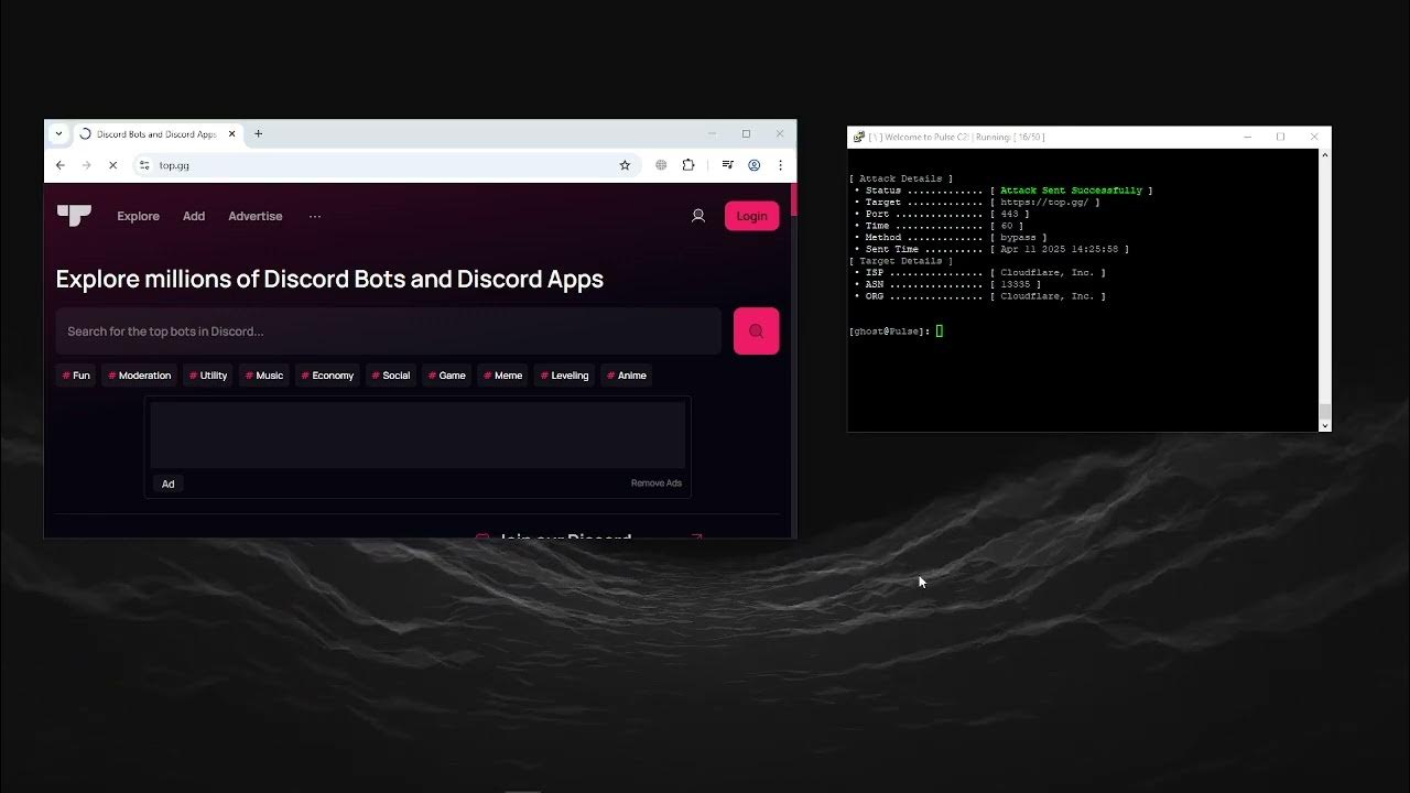 PULSE BOTNET SHOWCASE VS top.gg | BEST C2/BOTNET 2025 | BEST BYPASSES ...