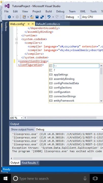 84 Asp Mvc Create Database And Create Connection With Project